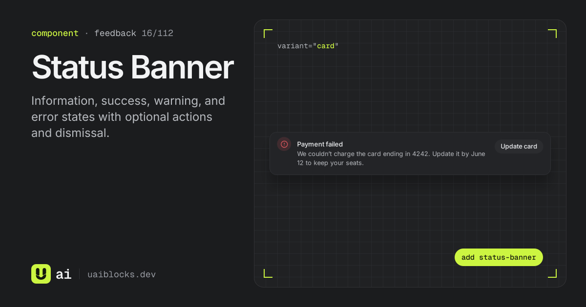 Status Banner — Uai